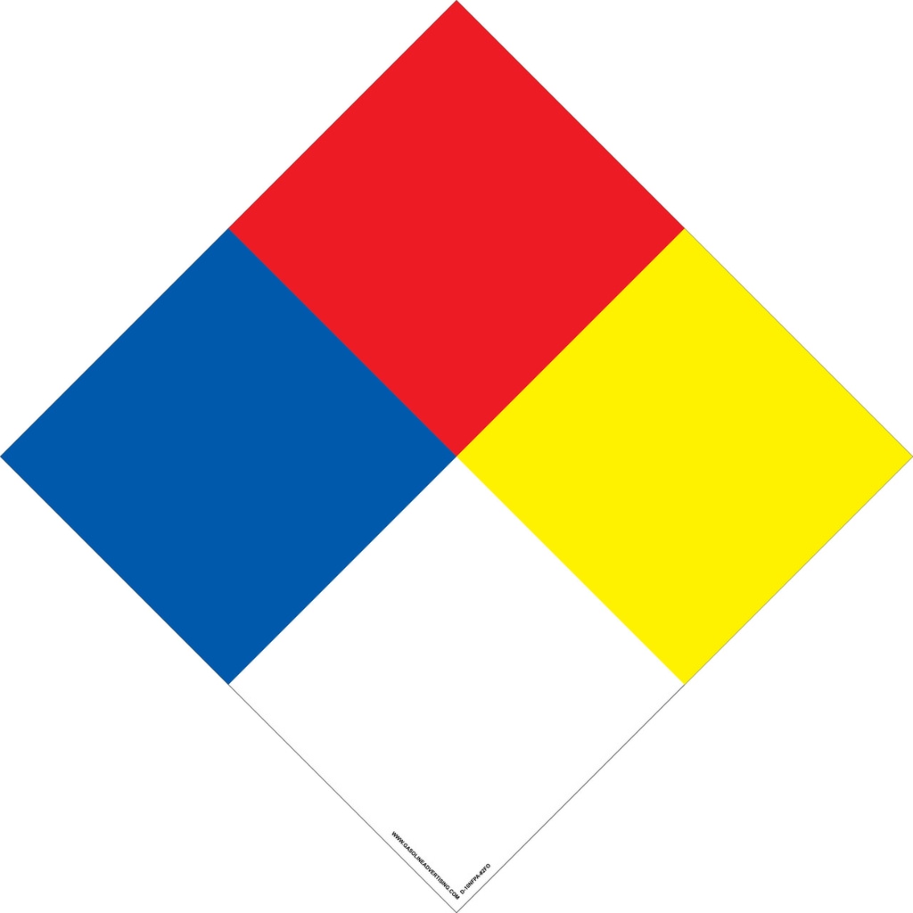 NFPA 704 Right to Know Hazard Placard | Gasoline Advertising