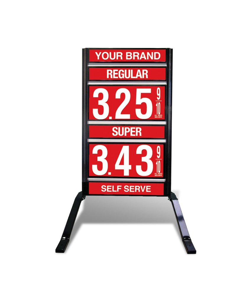 2 GRADES VXS210 SERIES FUEL PRICE SIGN WITH 12" FLIP DIGITS VERSA ...