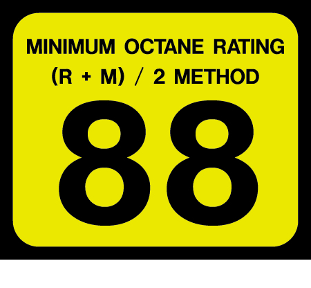 D-20-88 Octane & Cetane Rating Decal - MINIMUM OCTANE... | Gasoline ...