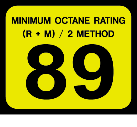 D-20-89 Octane & Cetane Rating Decal - MINIMUM OCTANE... | Gasoline ...
