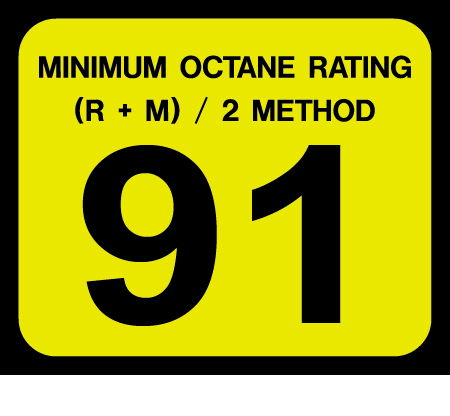 D-20-91 Octane & Cetane Rating Decal - MINIMUM OCTANE... | Gasoline ...