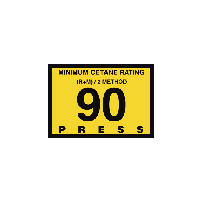 D-28-90 Octane & Cetane Rating Decal - MINIMUM OCTANE... | Gasoline ...