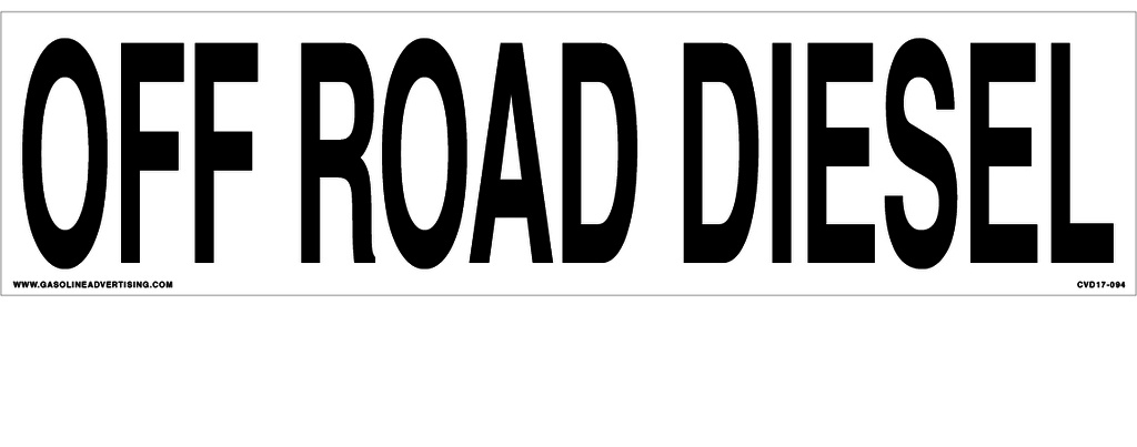 CVD17-094 - 16"W X 4"H - OFF ROAD DIESEL Decal | Gasoline Advertising