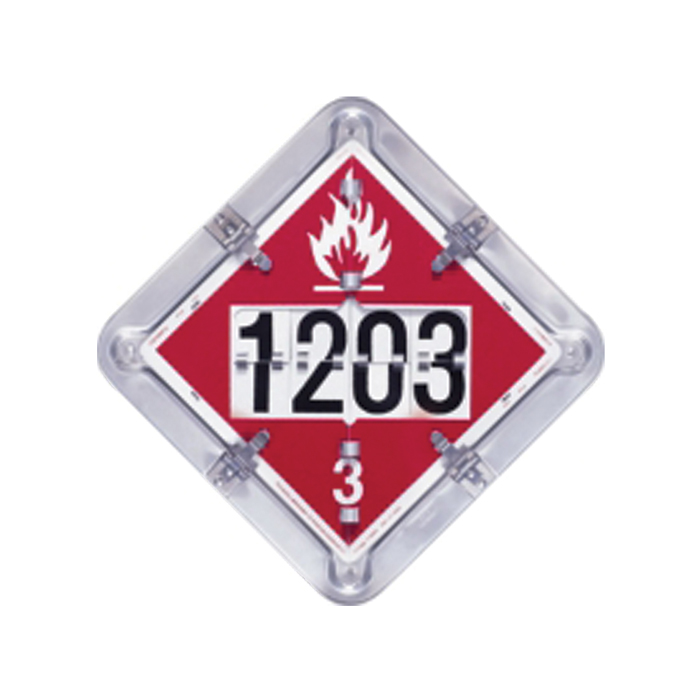 DOT-104 Duo Flip Metal Placard | Gasoline Advertising