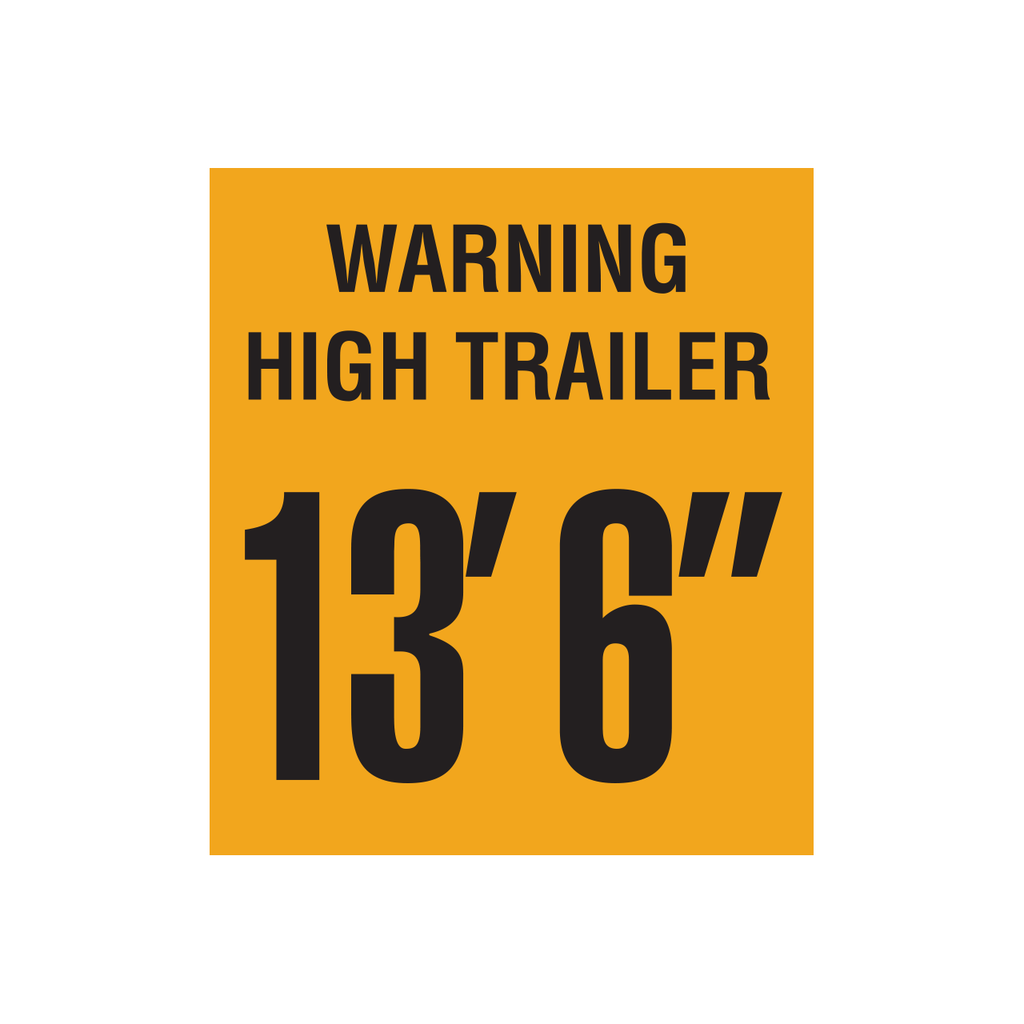 D-1251 "Warning High Trailer..." Inspection Decal | Gasoline Advertising
