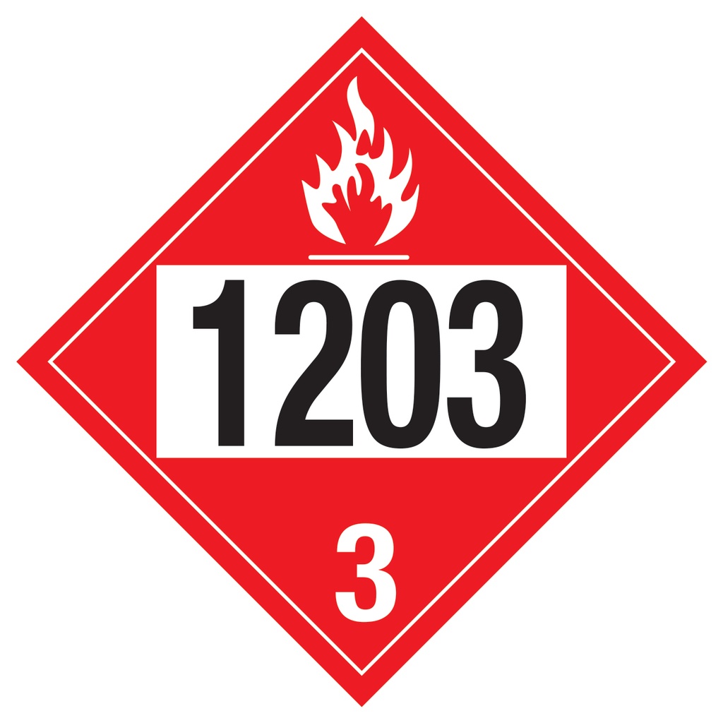 D.O.T PLACARD SIGN UN - 1203 | Gasoline Advertising
