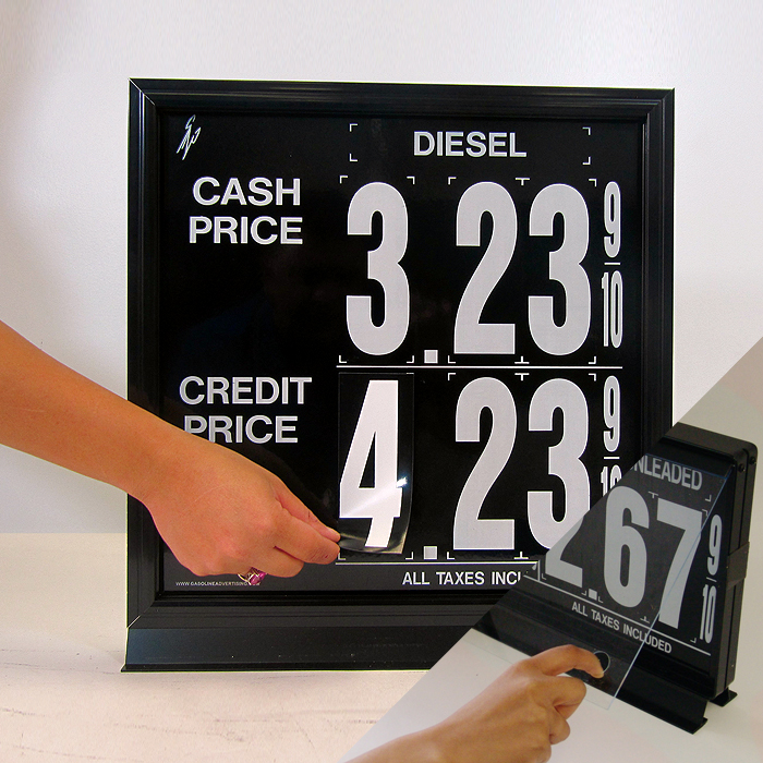 1 Grade 2 levels M140 Series Pump Top Fuel Price sign w/ 4.5" Magnetic ...