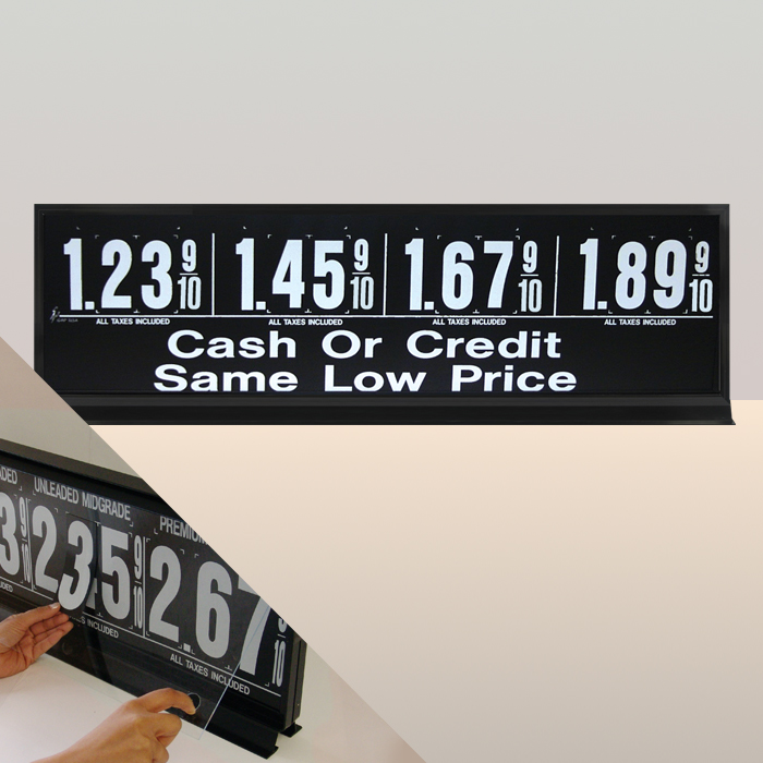 4 Grades M430 Series Pump Top Fuel Price sign w/ 4.5" Magnetic Digits ...