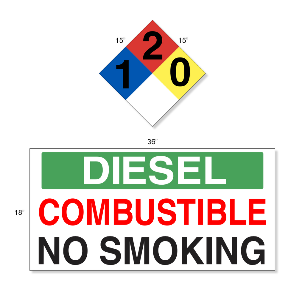 AST Diesel High Performance Graphic Kit - 4 Each NFPA & Tank Decal ...