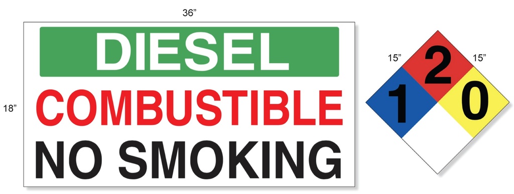AST Diesel High Performance Graphic Set - 1 Each NFPA & Tank Decal ...