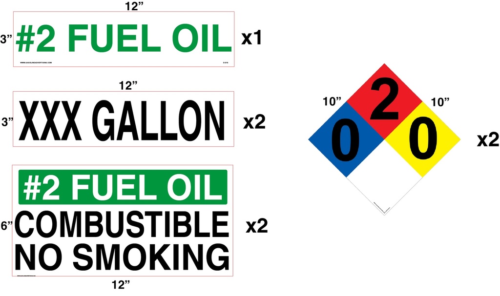 AST High Performance Graphic Kit - NFPA & Tank Decals | Gasoline ...