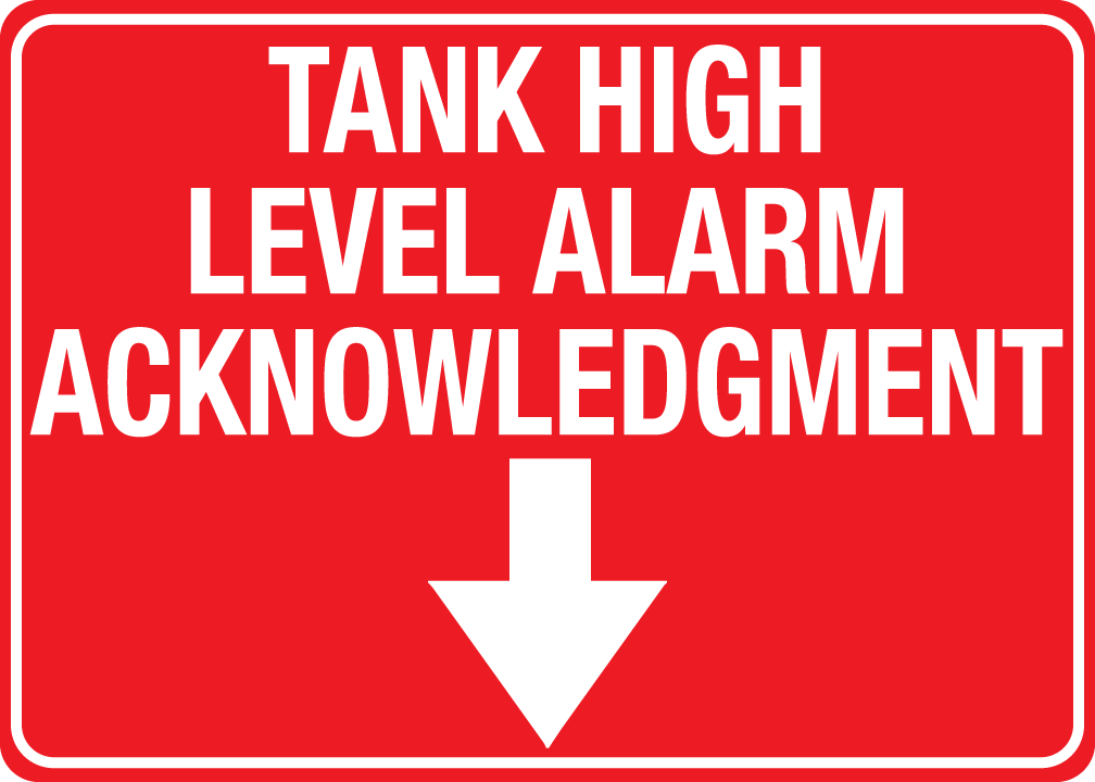 CAS-1410-TAA - 14" x 10" Metal - Tank High Level Alarm Acknowledgment ...