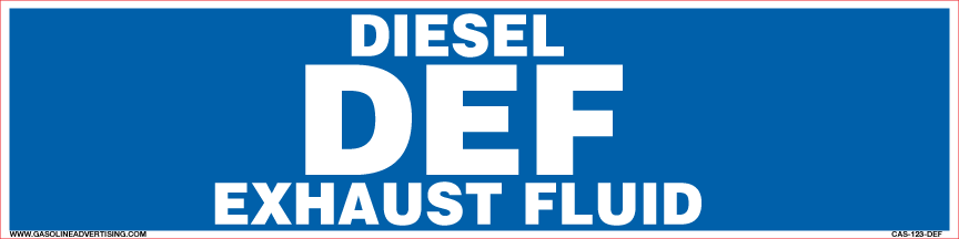 CAS-123-DEF - 12" x 3" Metal - Diesel Exhaust Fluid - DEF | Gasoline ...