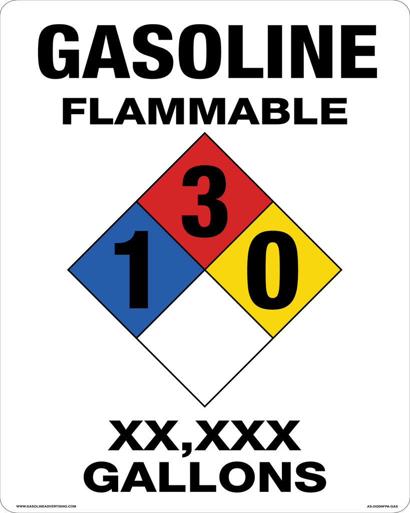 AS-2430NFPA-GAS - 24"W x 30"H GASOLINE FLAMMABLE GALLONS with NFPA ...