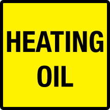 D-33-HO-BY DECAL "HEATING OIL" Black on Yellow Background Decal ...